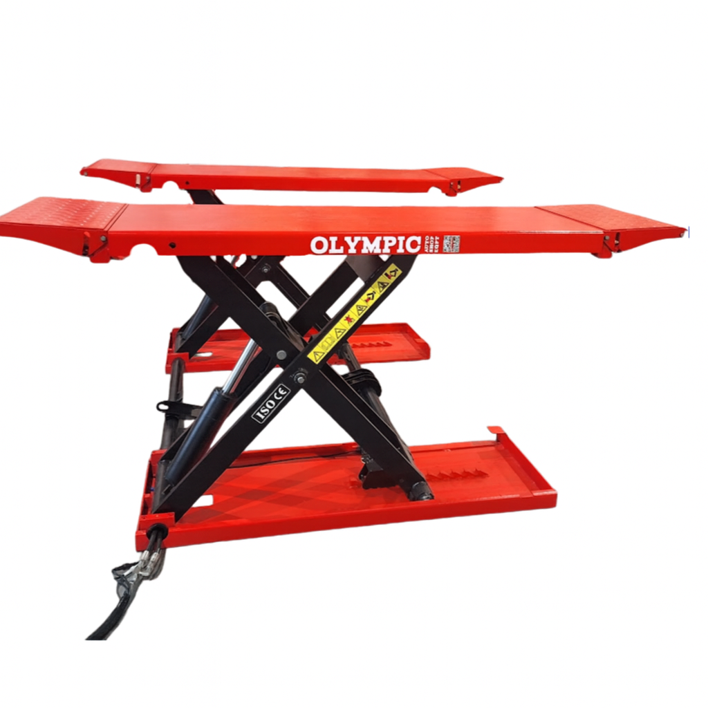 Olympic MRSL-75 7,500 Portable Mid-Rise Scissor Lift With Dual Cylinde ...