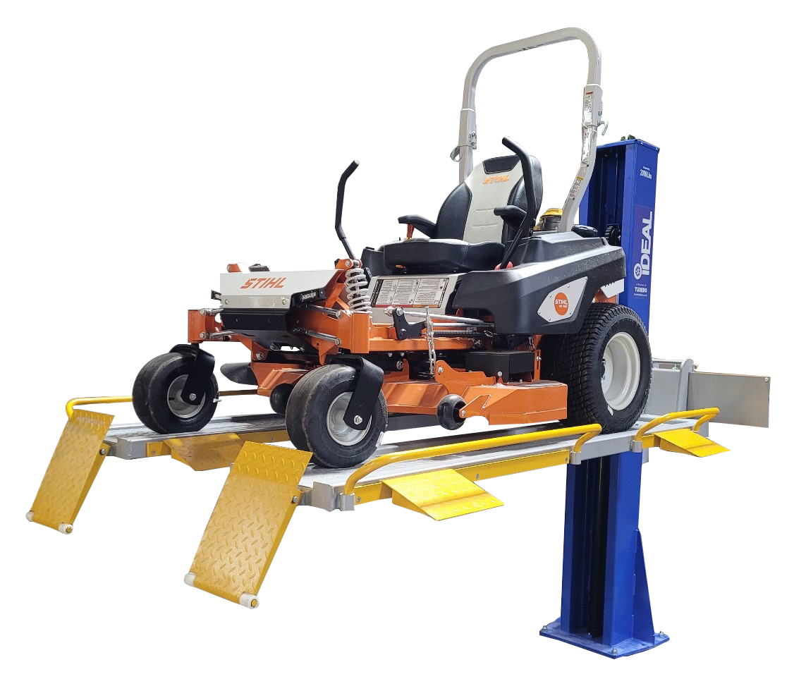 iDEAL SC-2K-UTV-X Single Column UTV / Lawnmower Lift – Turbo Lifts