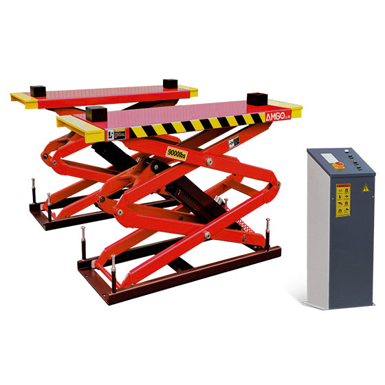 AMGO XL-9F Flush Mount 9,000lb Scissor Lift – Turbo Lifts